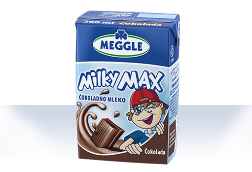 Supermarketi Plitvice. Čokoladno mleko Meggle Milky max 200ml