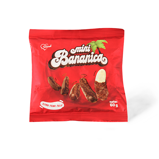 Supermarketi Plitvice. Čokoladna Mini Bananica Stark 60 g